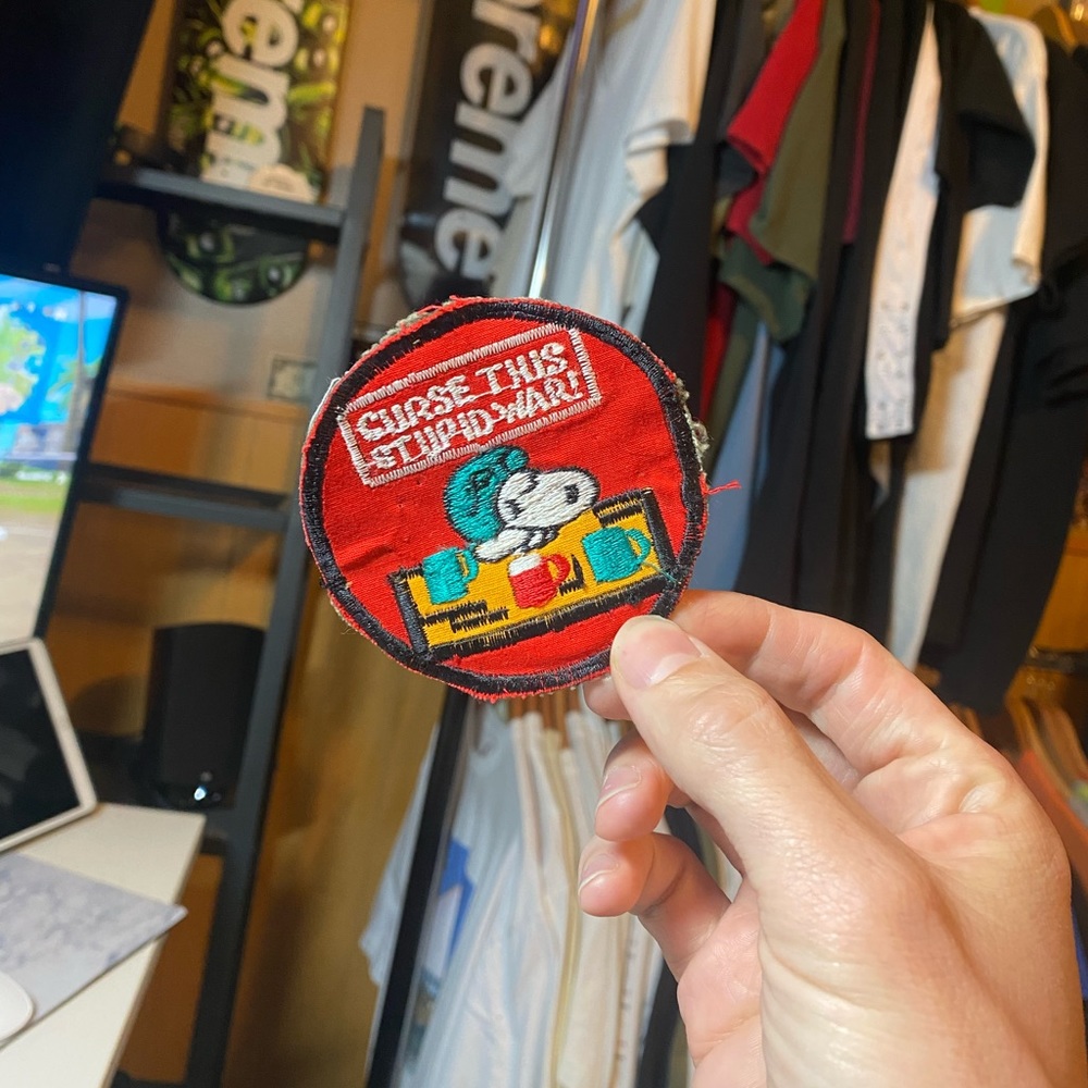 Vintage Vietnam Snoopy Cursed This Stupid War Patch A… - Gem